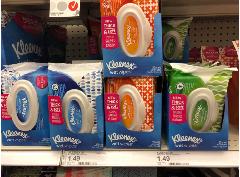 Target: Kleenex Wipes 49¢