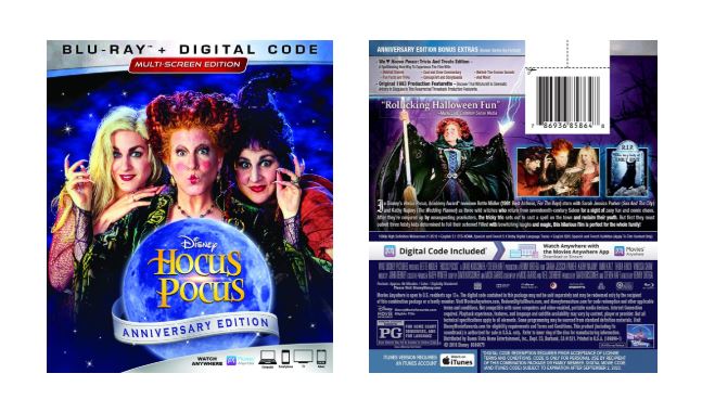 Disney’s Hocus Pocus 25th Anniversary Edition Blu-Ray + Digital Code