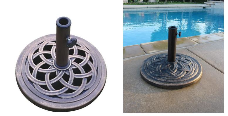 DC America 18-Inch Cast Stone Umbrella Base