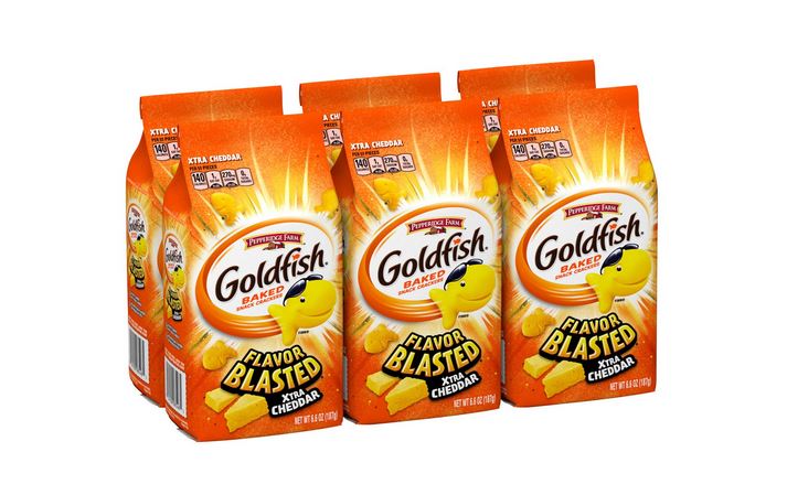 Pack of 6 Pepperidge Farm Goldfish Flavor Blasted Xtra Cheddar Crackers
