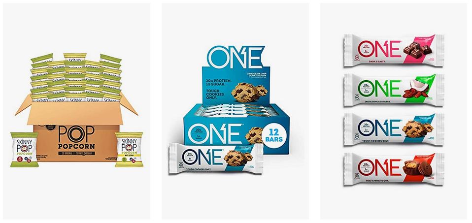 One protein bars, Skinny Pop and more