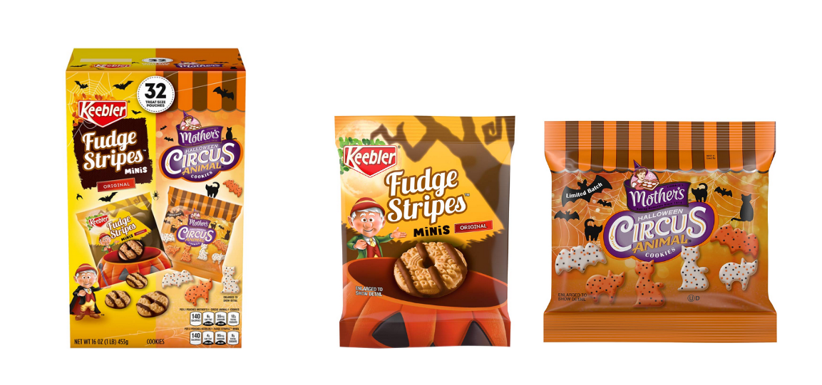32 Count Keebler Fudge Stripe Mini Cookies & Mother’s Halloween Circus ...