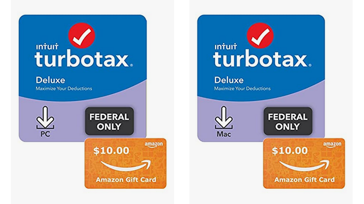 Save up to $30 on TurboTax and get a $10 Amazon Gift Card
