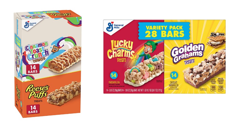 28-Count Variety Packs of General Mills Breakfast Bars
