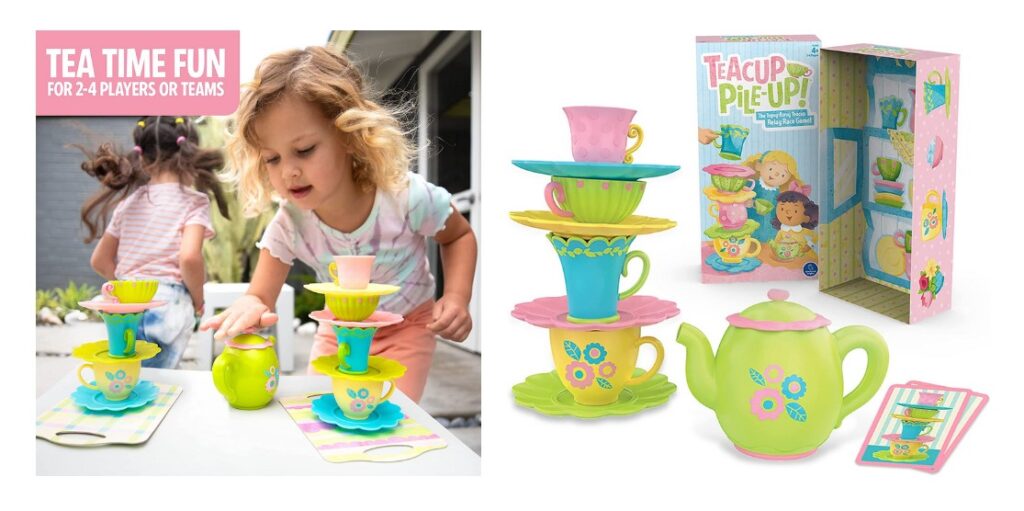 Teacup Pile-Up! Preschool Board Game