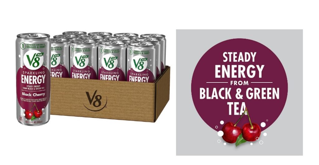 V8 +SPARKLING ENERGY Black Cherry Energy Drink