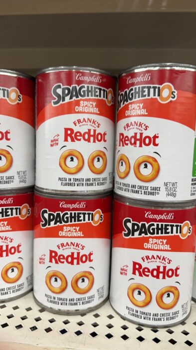 SpaghettiOs Spicy Original made with Frank’s RedHot
