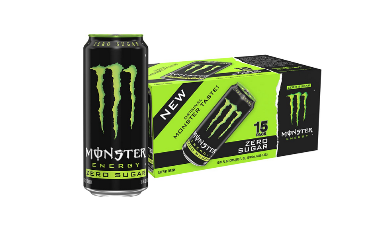 Pack of 15 Monster Energy Zero Sugar (Original 16 Fl Oz)