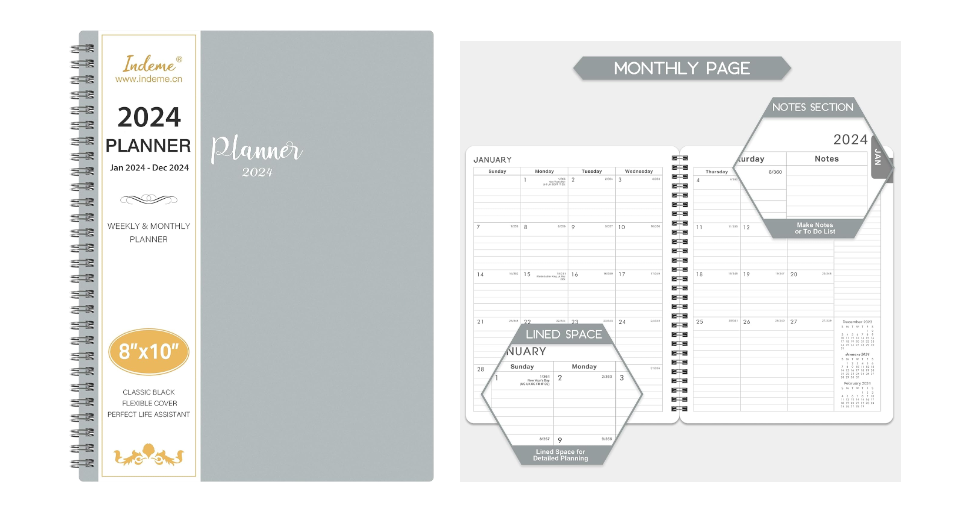 2024 Weekly & Monthly Planner