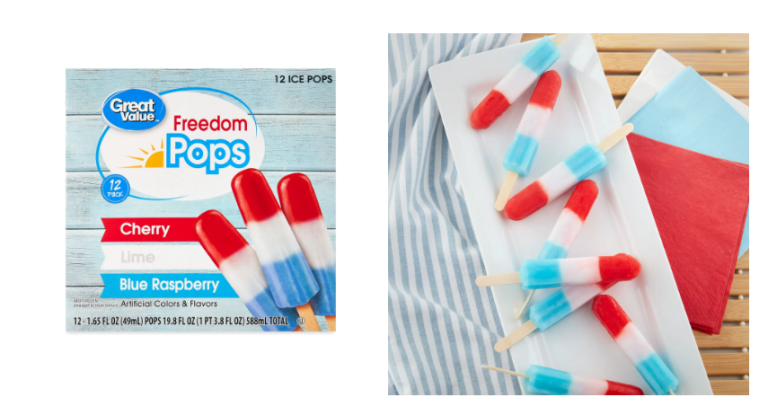 Walmart Online: Great Value Assorted Flavor Freedom Ice Pops, 19.8 fl ...